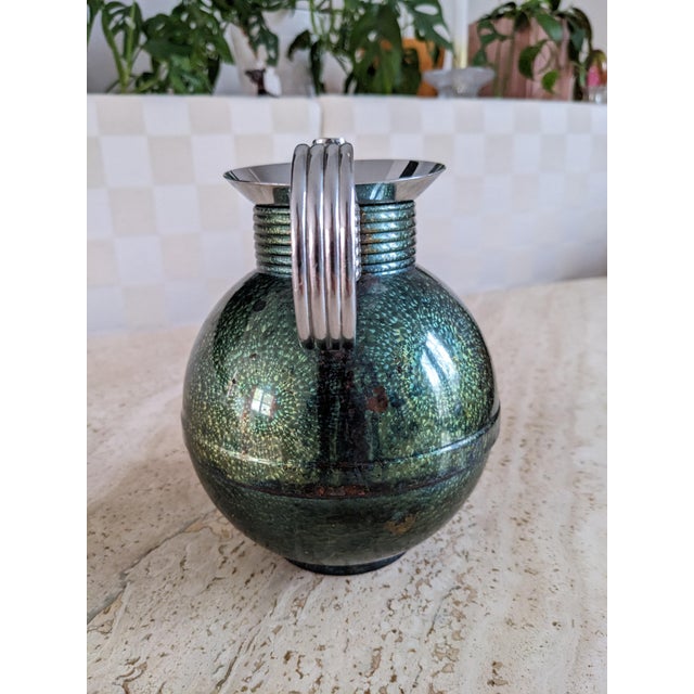 Early 20th Century Holographic Machine Age Coffee Carafe | Chairish