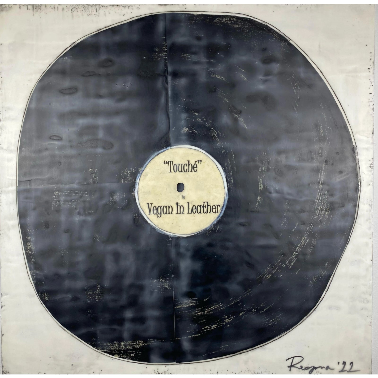 Inside Joke No. 4 - Encaustic Album Painting by Gina Cochran - Record ...