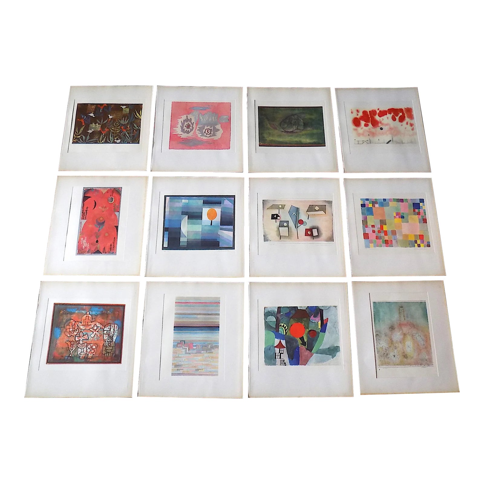 Vintage Mid 20th Century Modern Paul Klee Abstract Lithographs - Set of ...