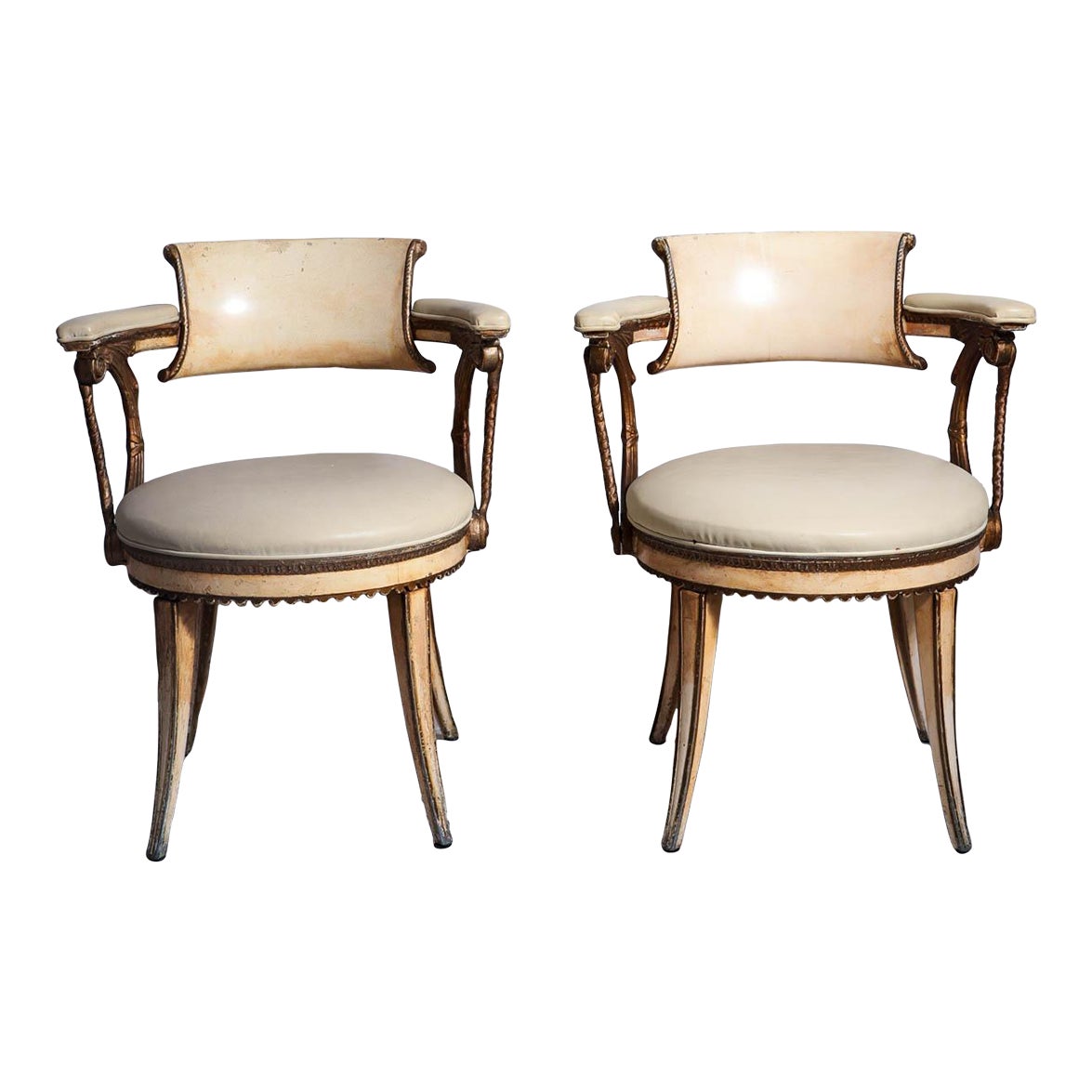 Pair of Rare Vintage Dorothy Draper Fairmont Hotel Crown Room Chairs ...