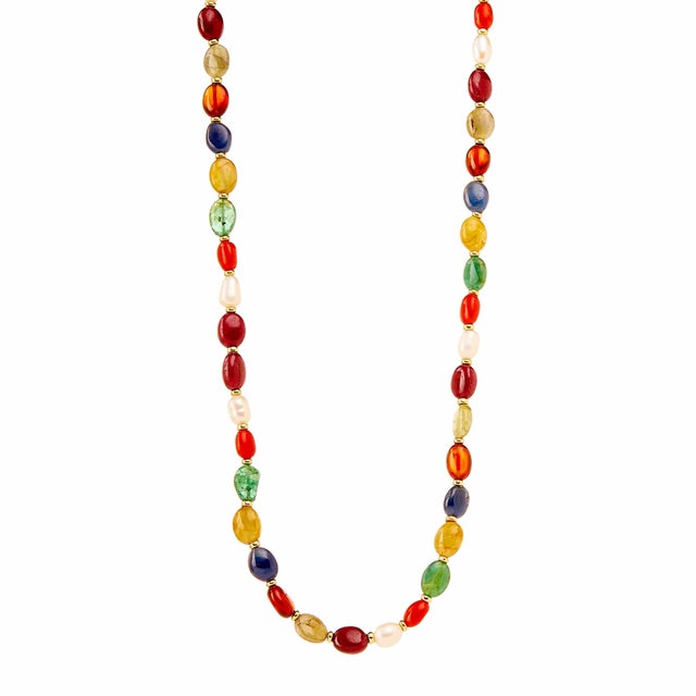 Navratna Mogul Bead Necklace Chairish