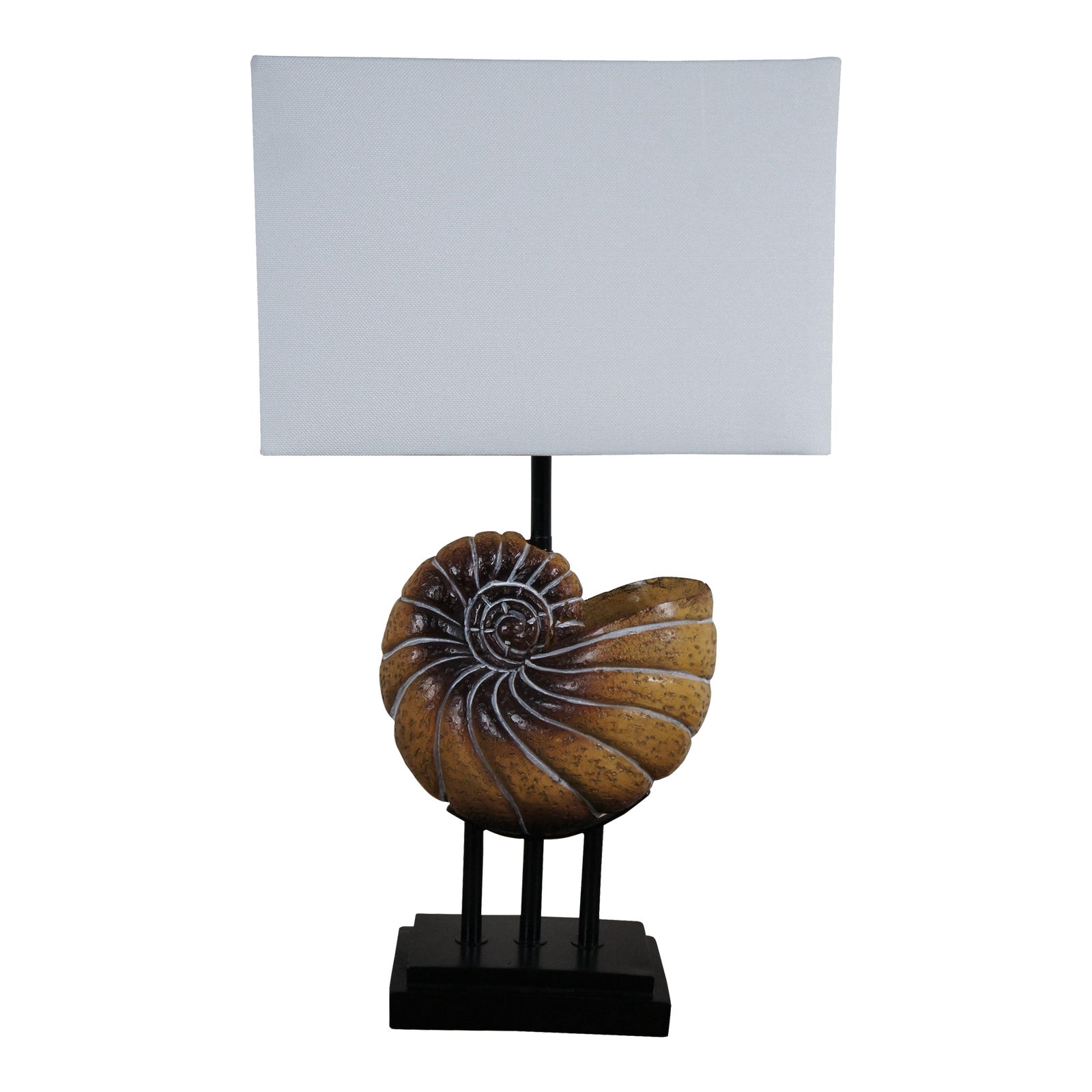 1980s Safavieh Nautical Nautilus Ammonite Ocean Sea Shell Table Lamp ...