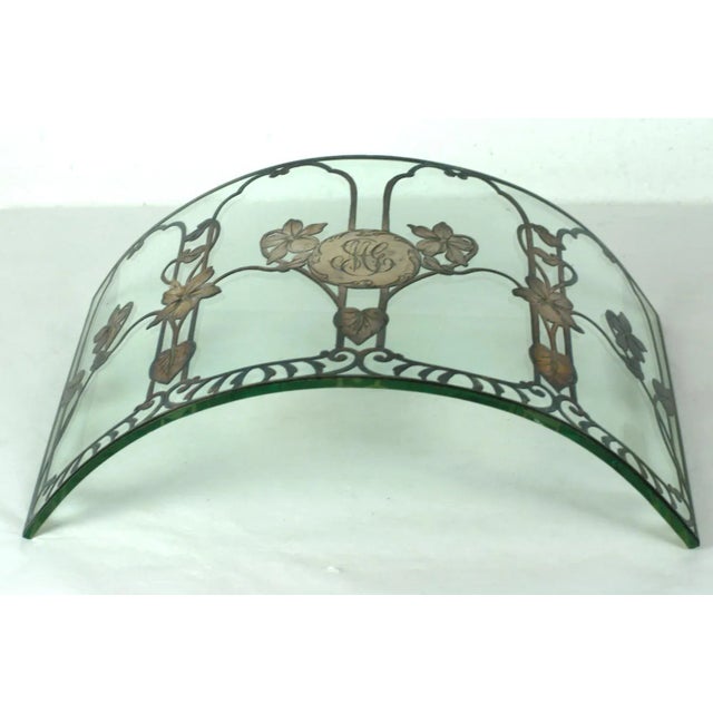 1920s Art Nouveau Sterling Silver Overlay Candle Guard | Chairish