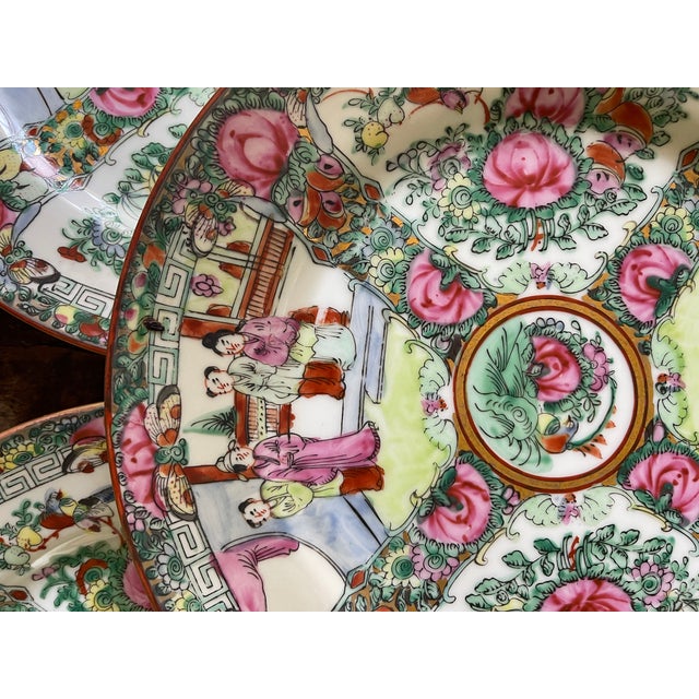 Mid 29th Century Famille Rose Plate Collection - Set of 7 | Chairish