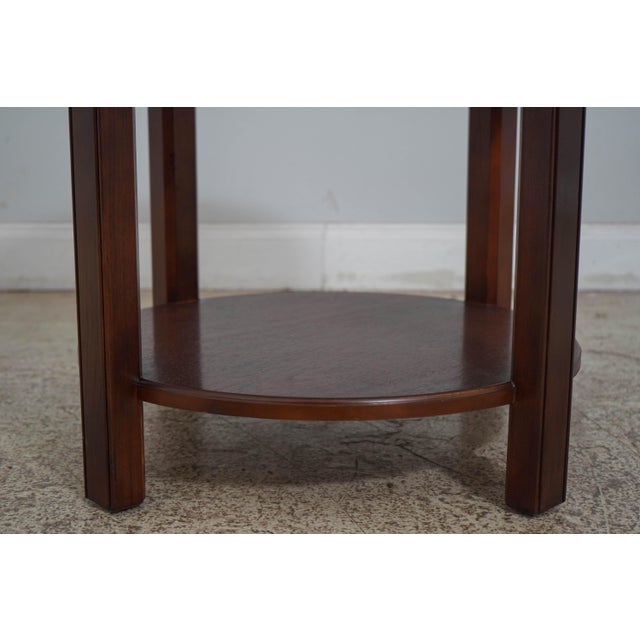 Drexel Round Chippendale Style Mahogany Lamp Table | Chairish