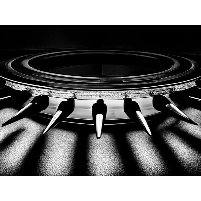 Troy Hixson Black Spike Wooden Mirror | Chairish