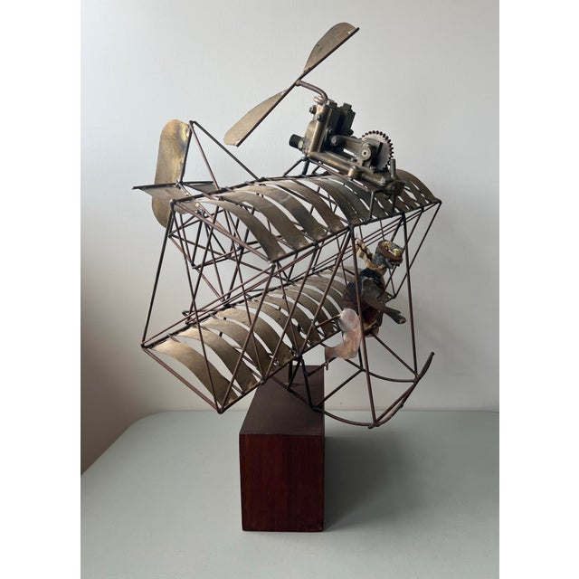 Mid 20th Century, Large Airplane Sculpture, Brazed & Welded Brass ...