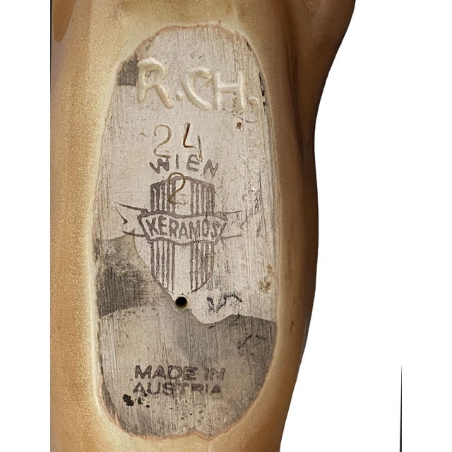 Austrian Porcelain Wiener Kunst Keramos Wein Boxer Dog Figurine | Chairish