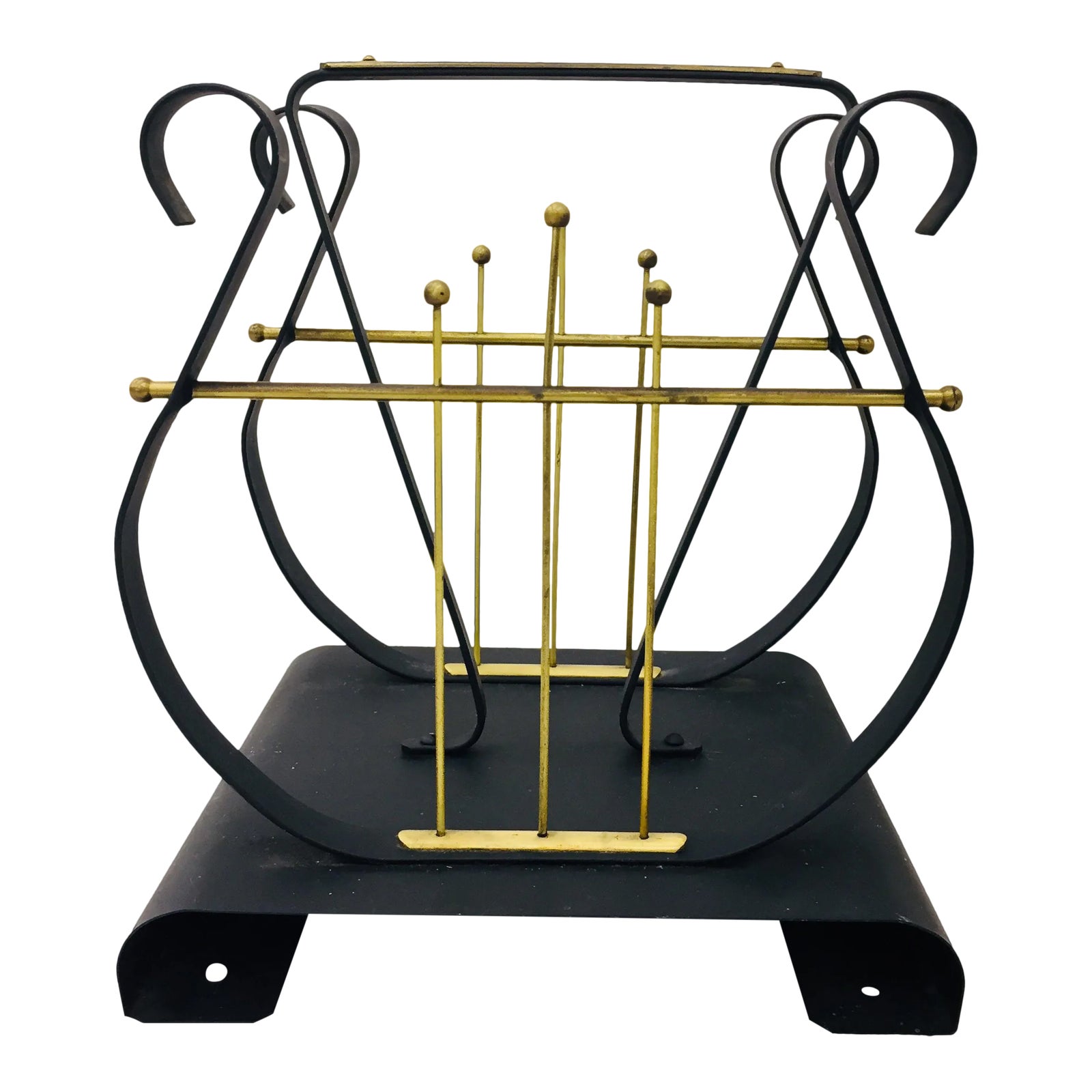 Vintage Lyre Shaped Holder | Chairish