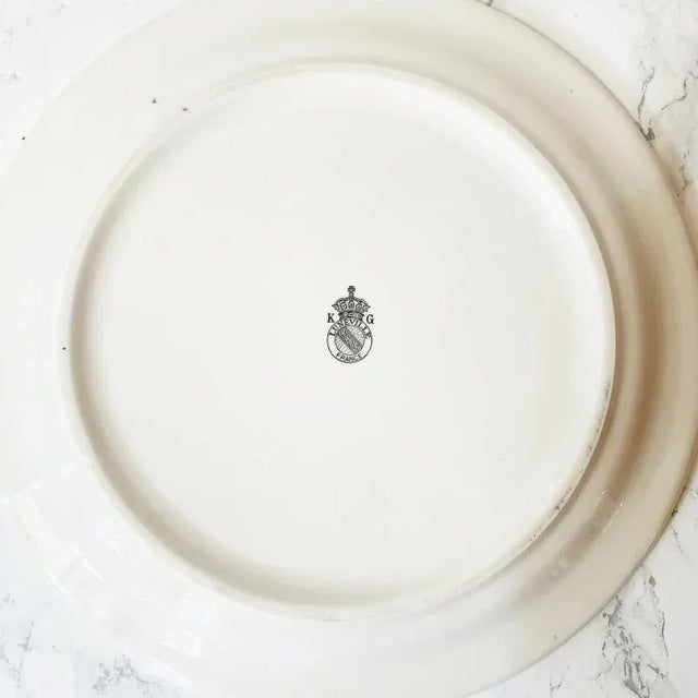 Art Nouveau Plate from KG Luneville, France, 1900s | Chairish