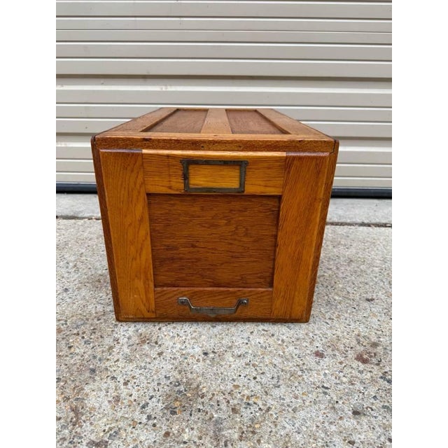Antique Oak Stackable Office Library File Drawer Cabinet | Chairish