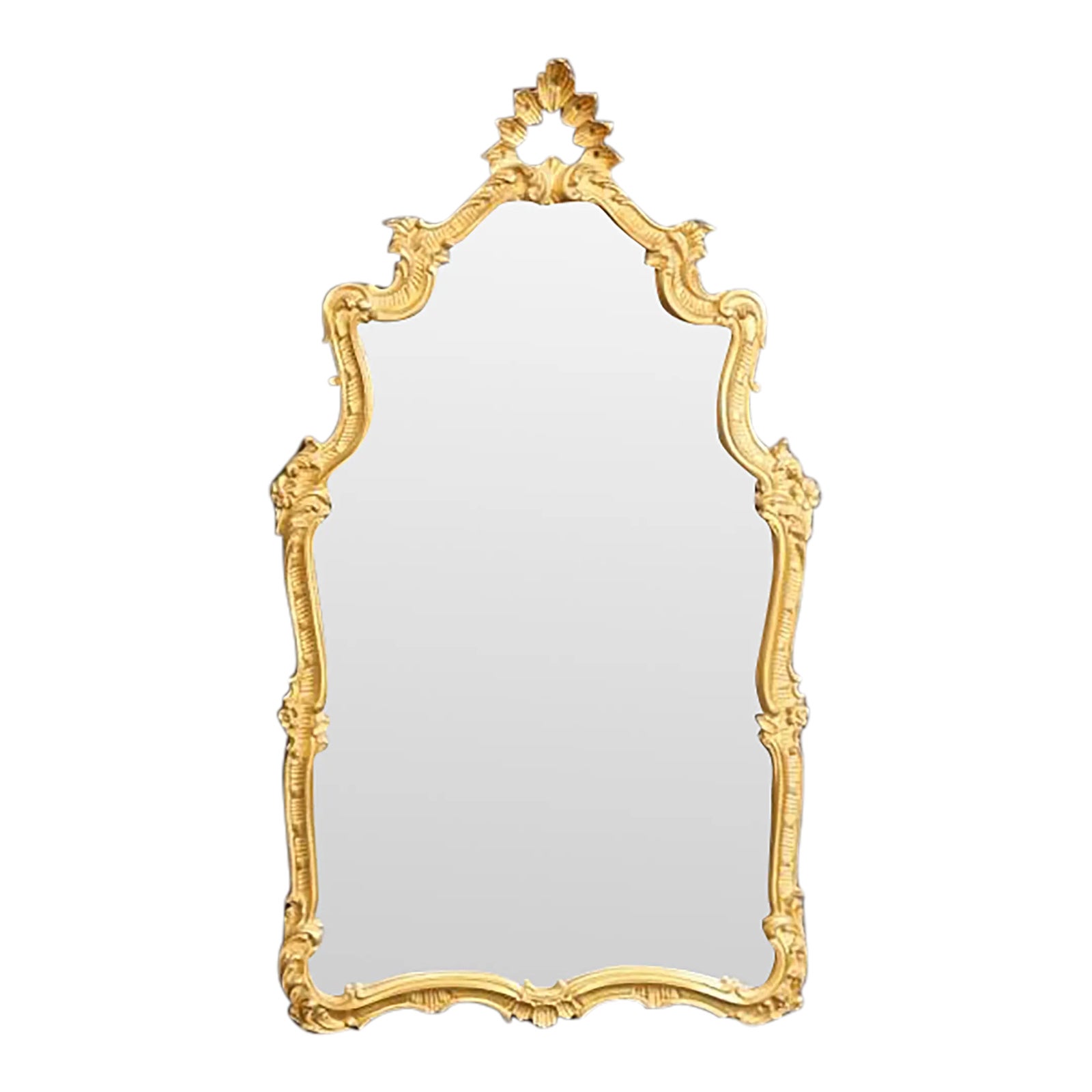 Carved Guild Giltwood Italian Venetian Style Wall Mirror | Chairish