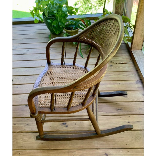 1920s Bentwood and Cane Rocking Chair | Chairish