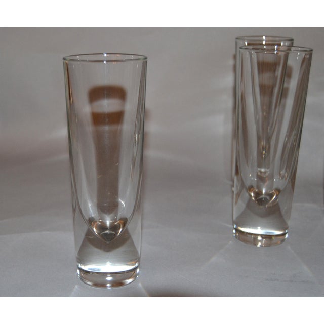 Set Of 8 Carlo Moretti Modern Heavy Blown Glass Drinking Glasses