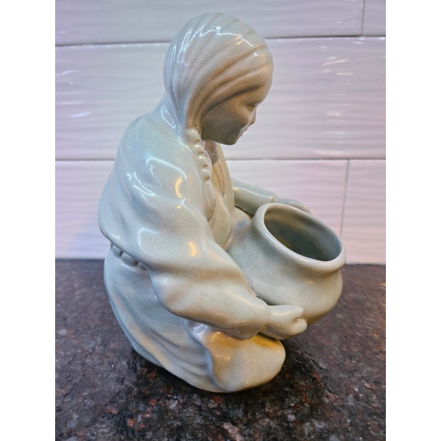 Set of 3 Mid 20th Century Van Briggle Indian Women Figurines | Chairish