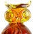Vintage Seguso Murano Sommerso Red Yellow Orange Italian Art Glass Owl ...