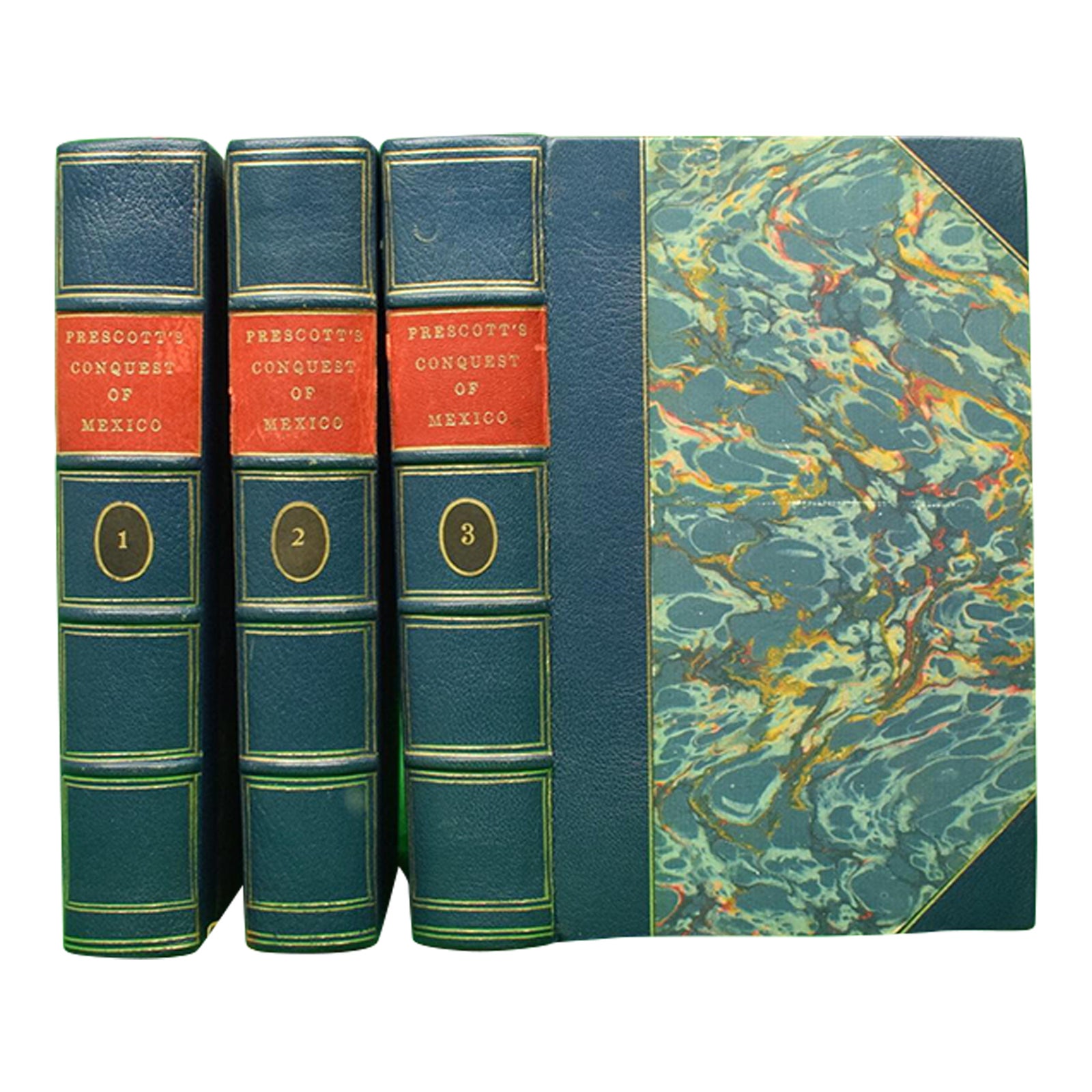 "History of the Conquest of Mexico Vol. 1-3" 1850 Prescott, William H ...