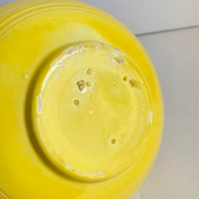 Mid Century 1960s Yellow Ceramic Planter | Chairish