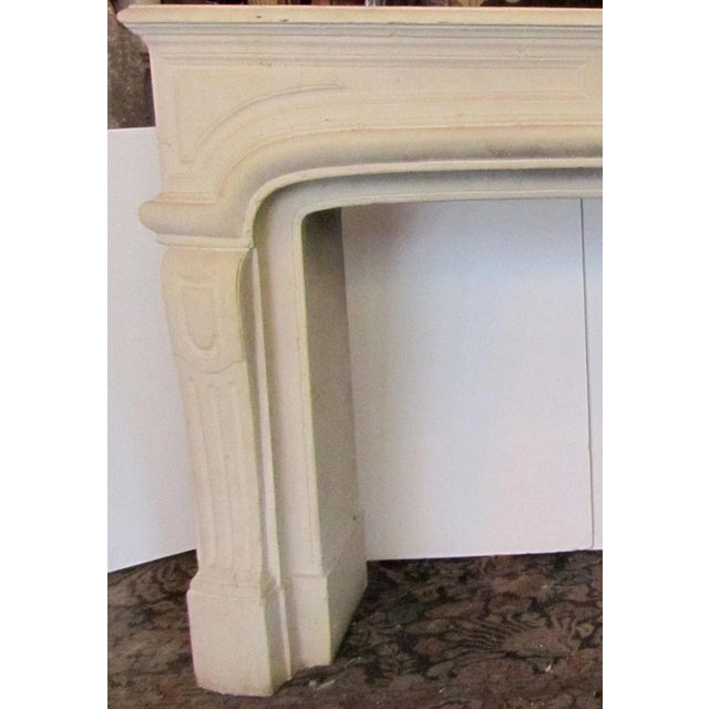 1980s Contemporary Louis XIV Style Cast Stone Mantel | Chairish
