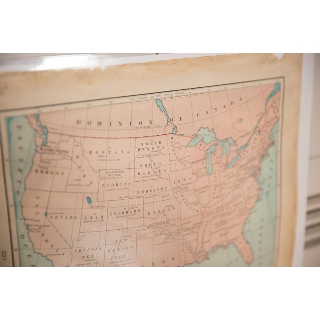 Cram's 1907 Map of Usa | Chairish