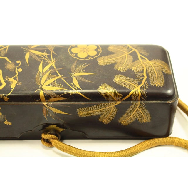 Antique Meiji Presentation Letter Fubako Box in Gilt Lacquer With ...