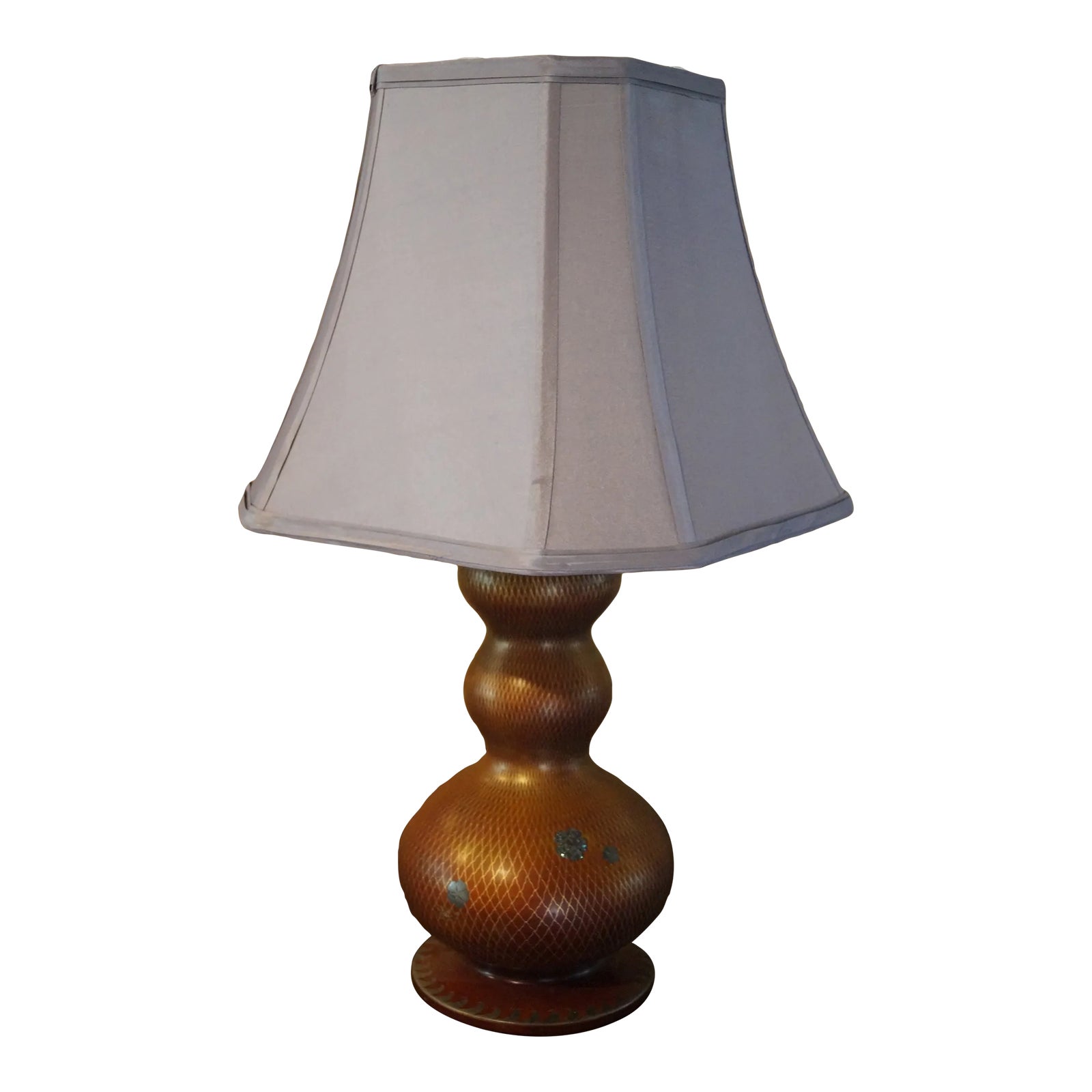 1950s Japanese Maruni Lacquerware Triple Gourd Table Lamp, Occupied ...