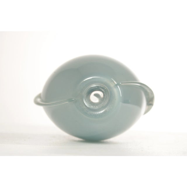 1990s Thomas Buechner Blue Vitrix Blown Art Glass Vase, Signed | Chairish