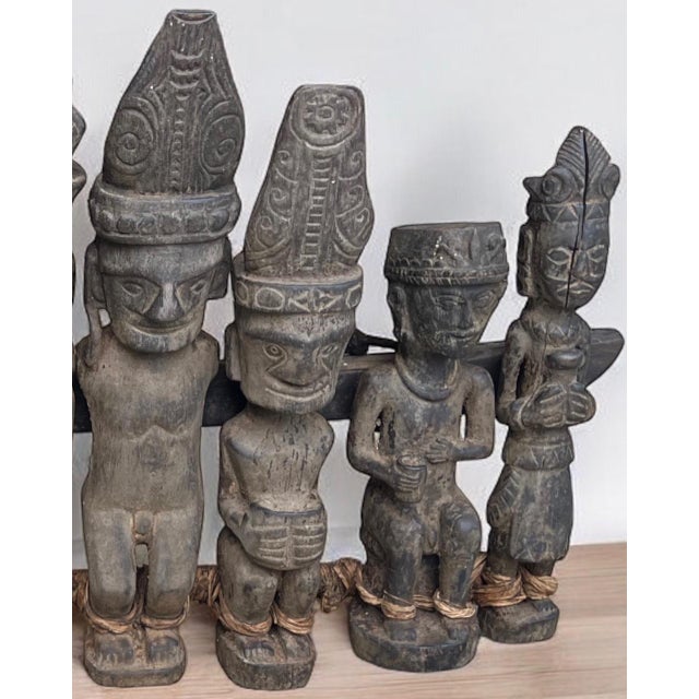 Vintage Hand Carved Nias Warriors Statues | Chairish