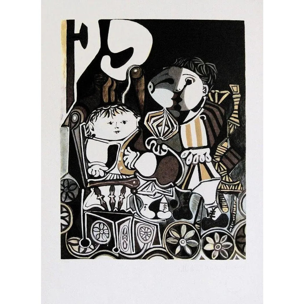 1980s "Claude Et Paloma" Pablo Picasso Estate Collection Lithograph ...