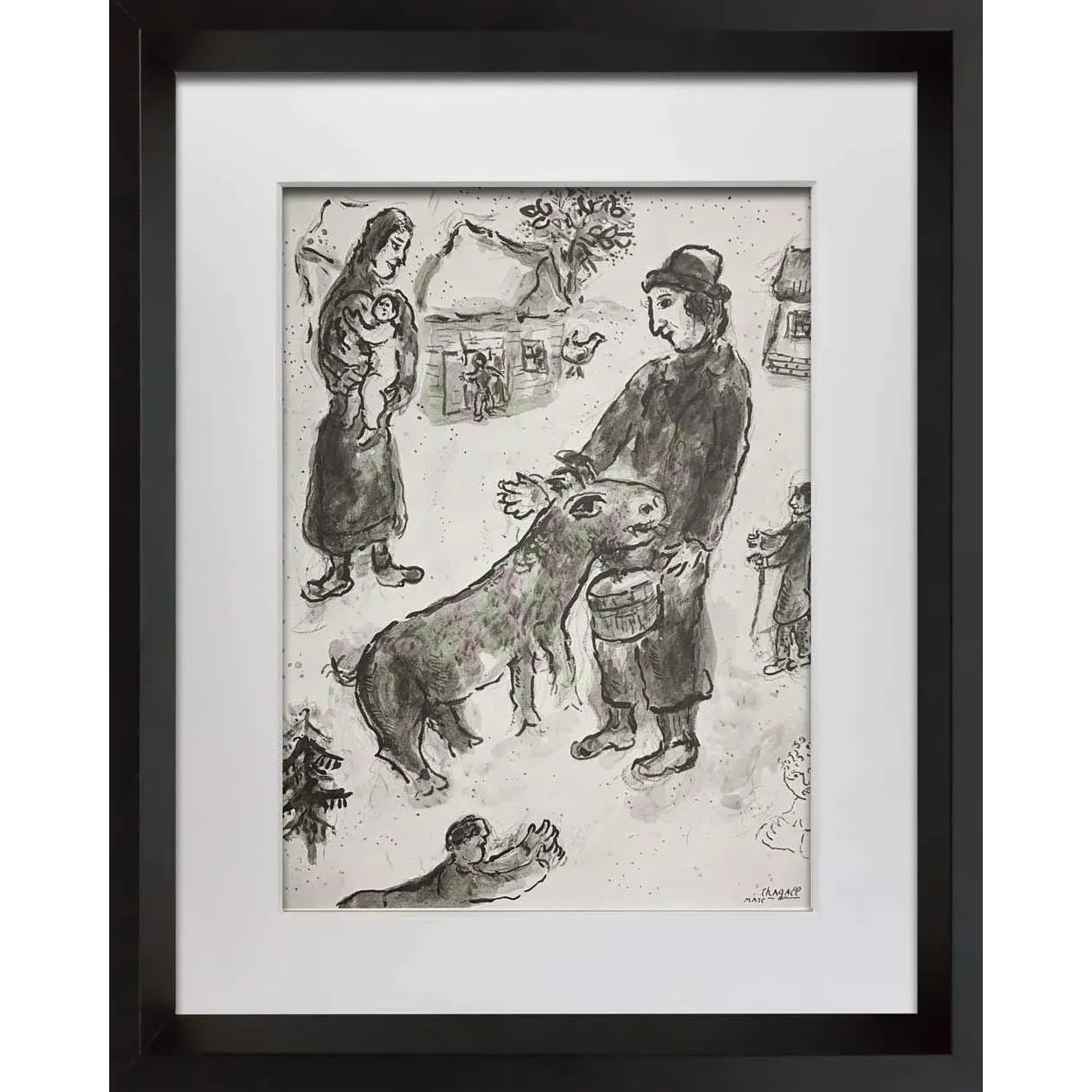 1970s Vintage Marc Chagall "The Shephard" Limited Edition Lithograph ...