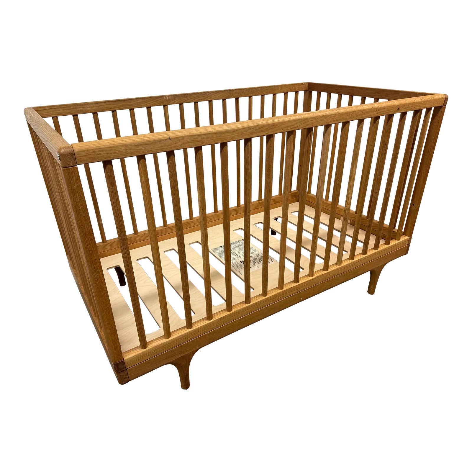 Kalon Studios Oak Caravan Crib | Chairish