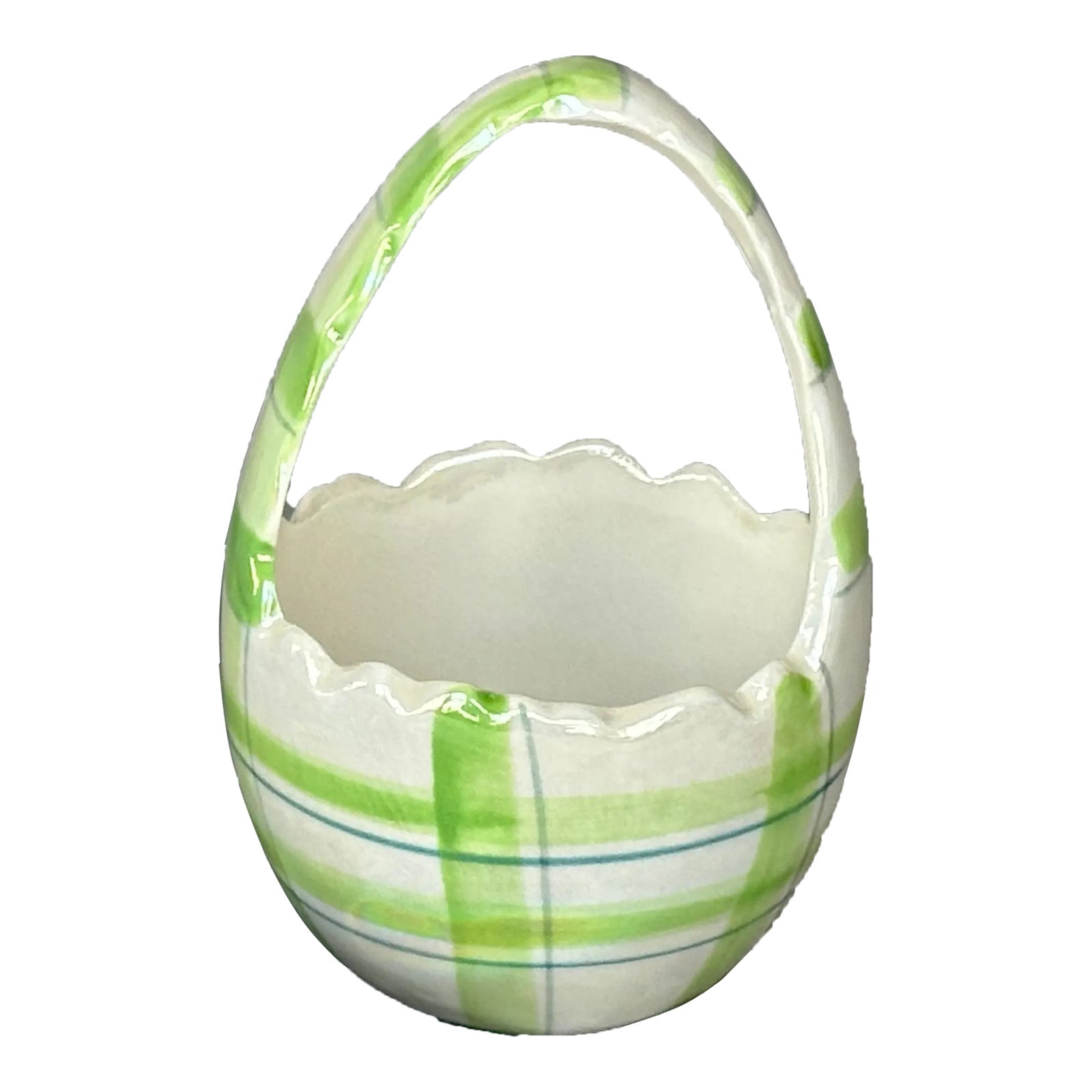 Ceramic Egg Easter Basket Bowl | Chairish
