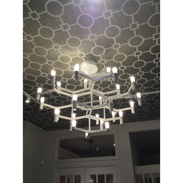 Modern Contemporary White Chandelier | Chairish