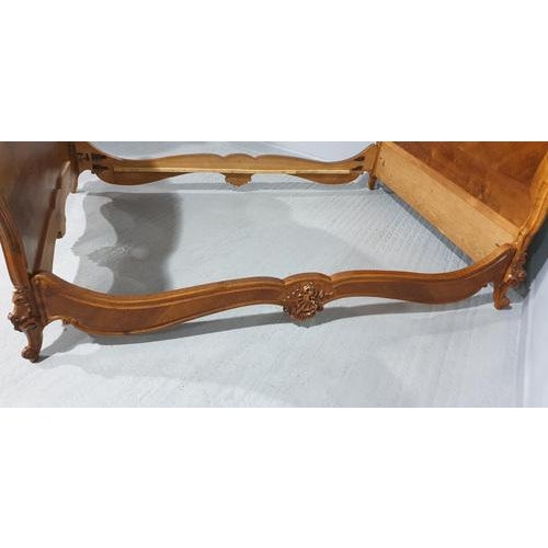 French Walnut and Parcel Gilt Bed | Chairish