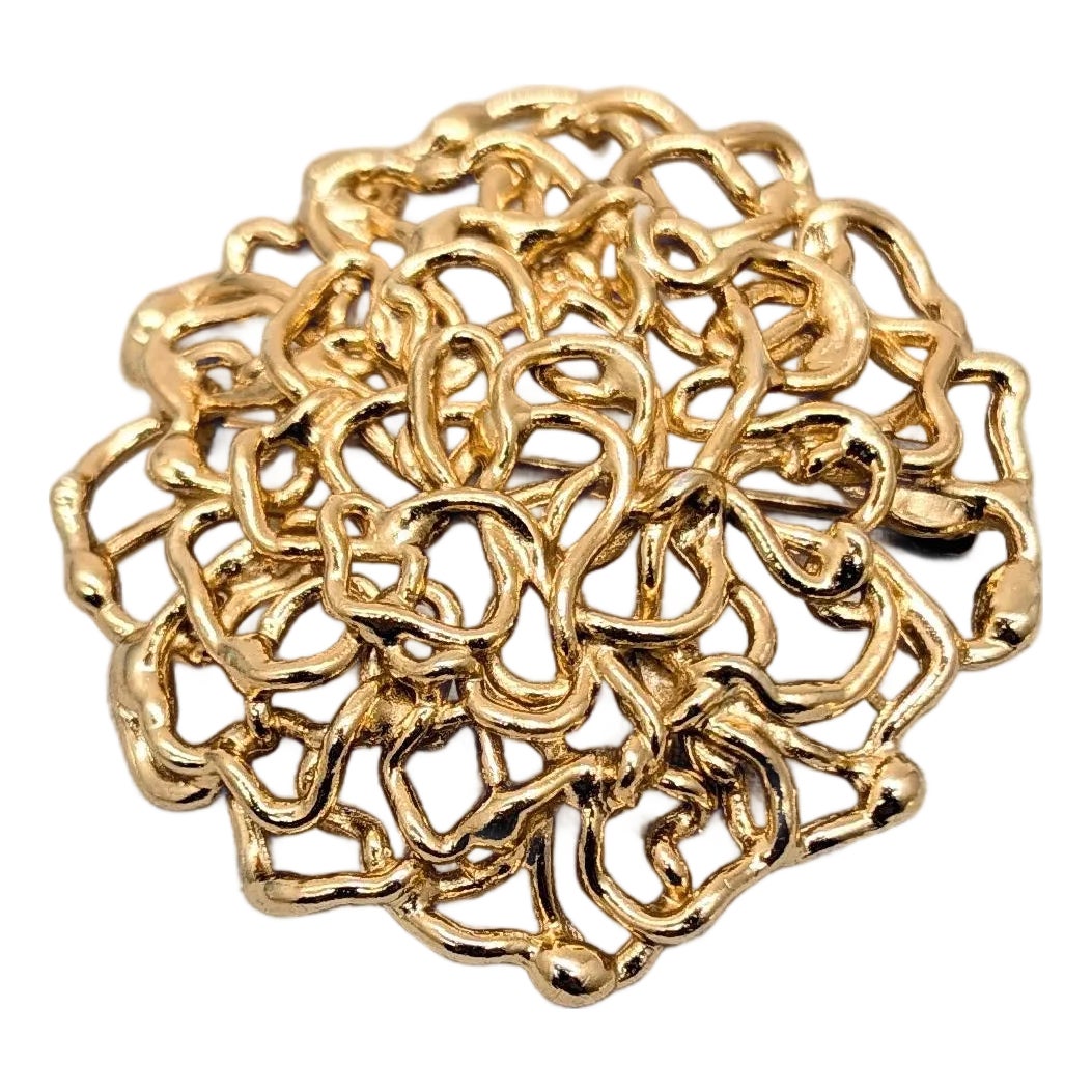 Vintage Signed Napier "Tangled Gold" Brooch, Circa 1967 Ad Piece | Chairish