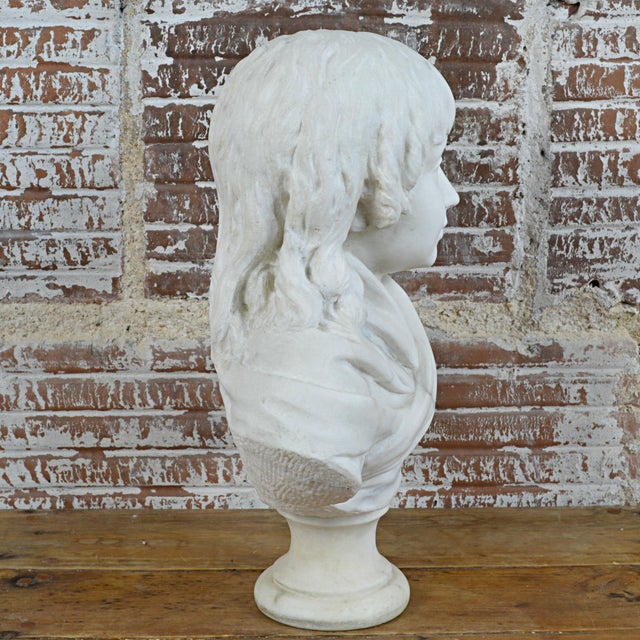Neoclassical Style Bust of Child on Marble Socle | Chairish