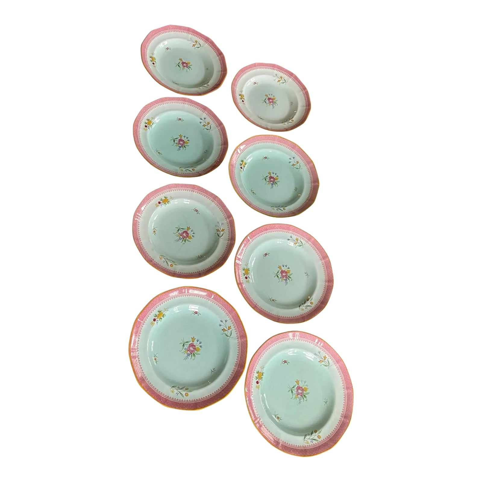 Antique English Ironstone by Adam’s Calyxware Dinner Plates - Set of 8 ...
