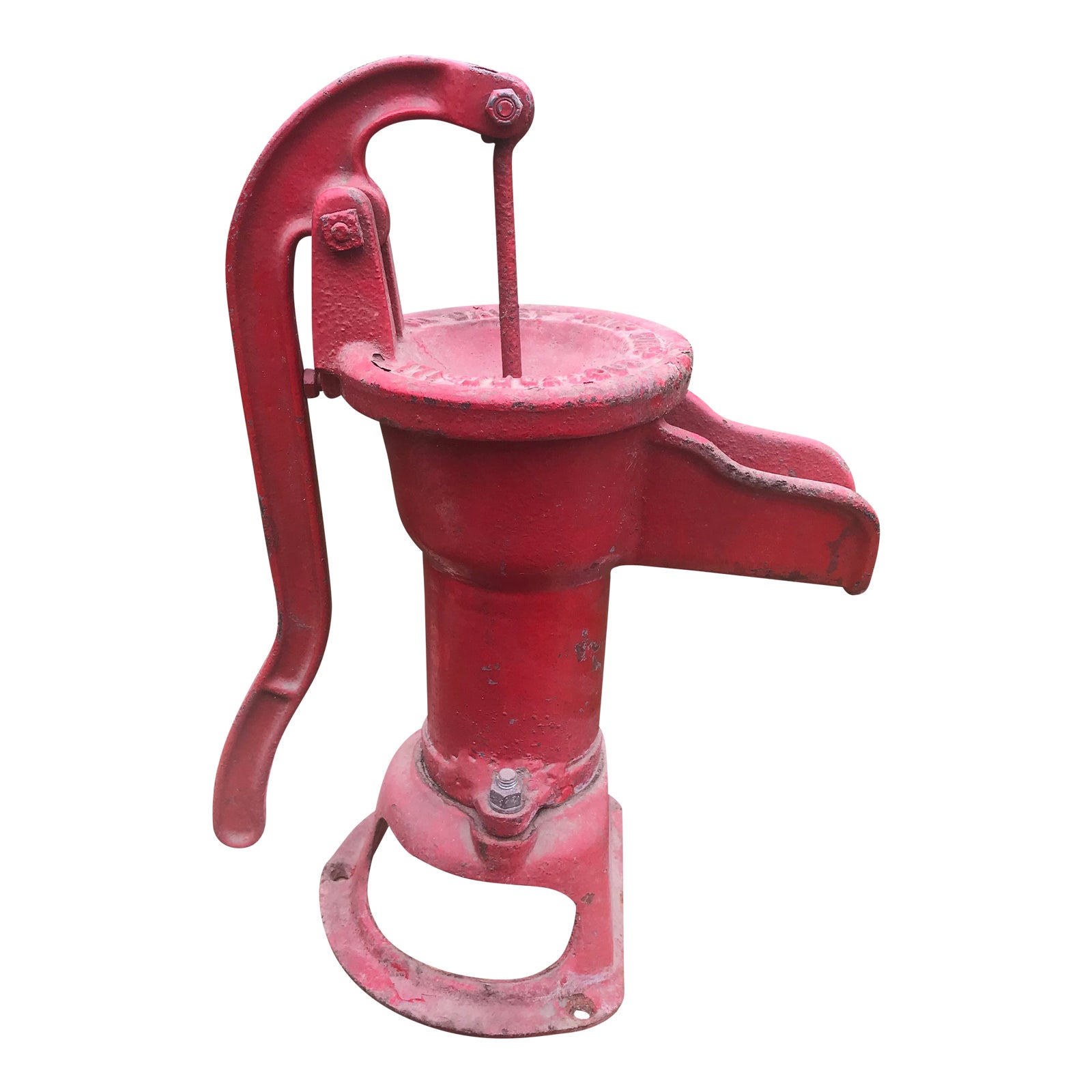 Antique Cast Iron Hand Water Pump Garden Ornament | Chairish