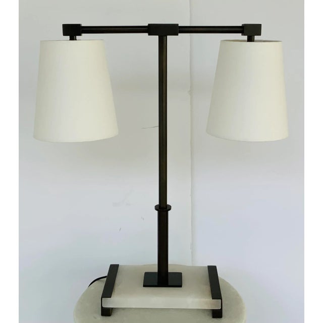 Arteriros Modern Alabaster and Bronze Finished Messina Table Lamp ...