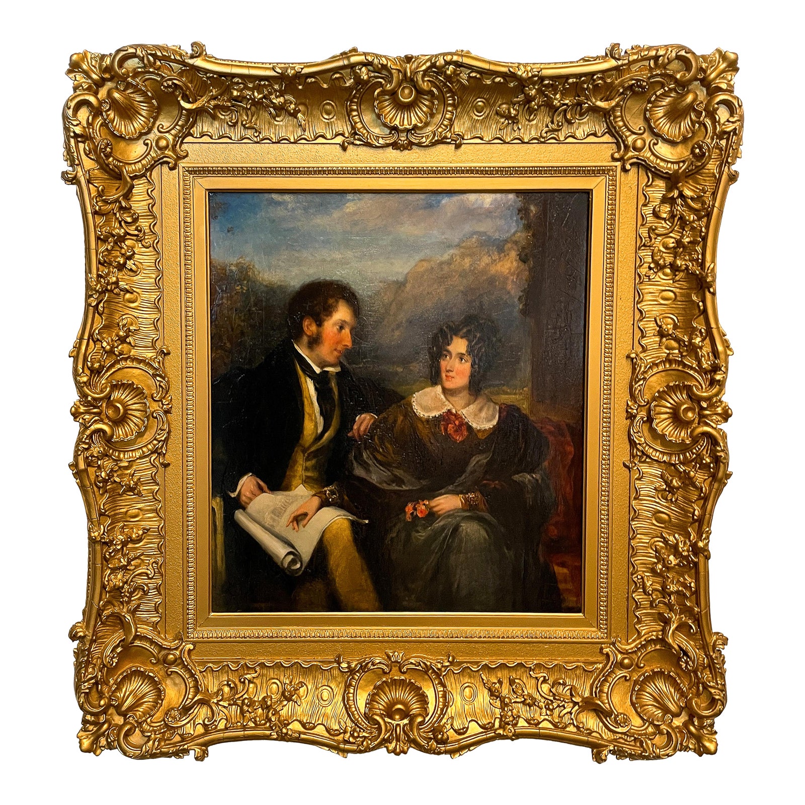 Antique Oil Painting Aristocratic Portrait of John Ogle Kirkley Hall ...