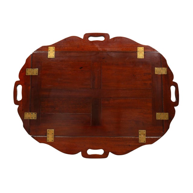 Georgian Mahogany Butlers Tray on Stand | Chairish