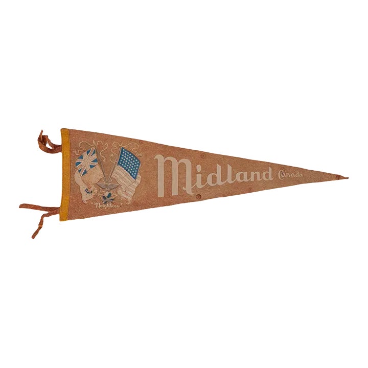 Midland Canada Felt Flag Pennant | Chairish