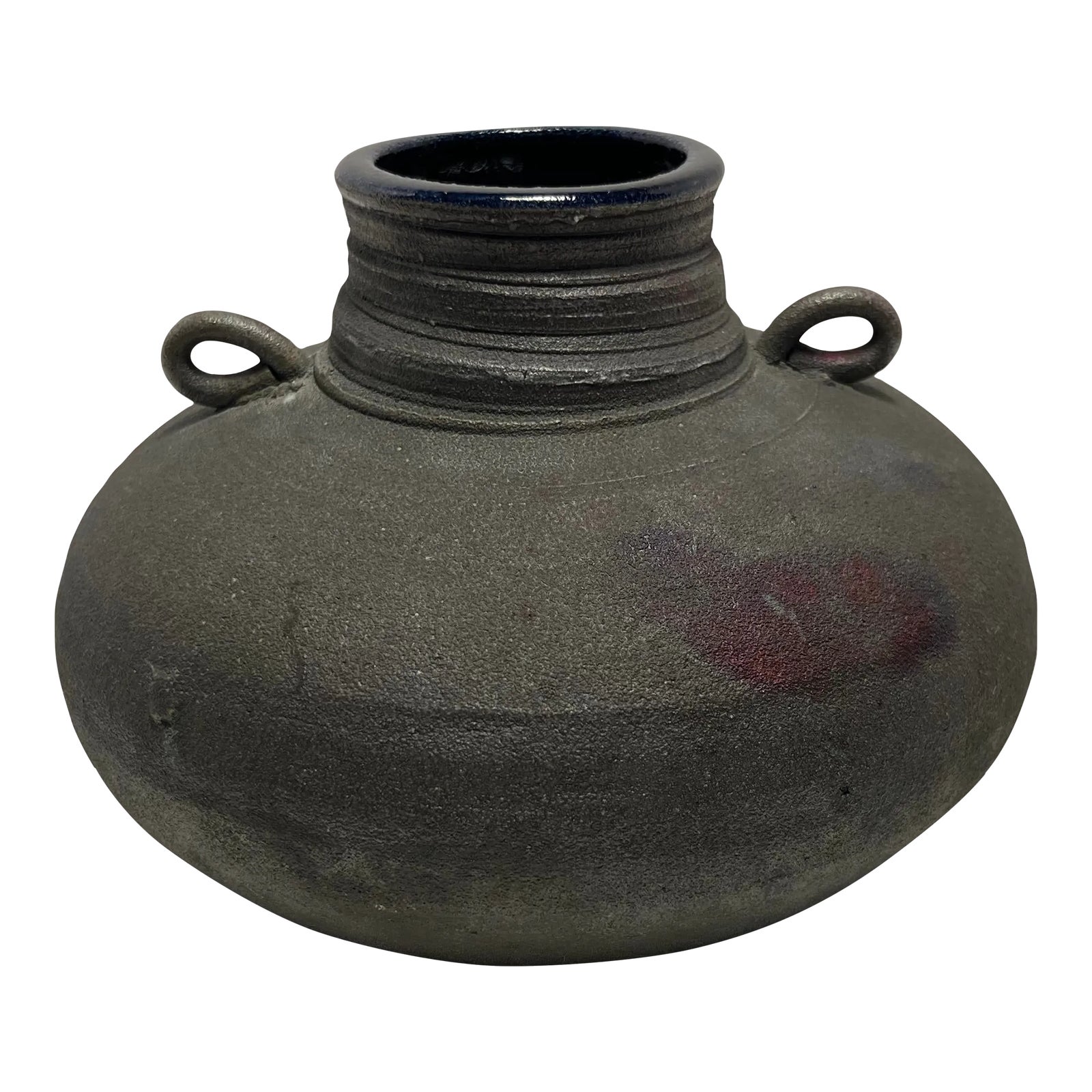 Mid-Century Modern Raku Fired Pottery Vase Signed by Renowned American ...