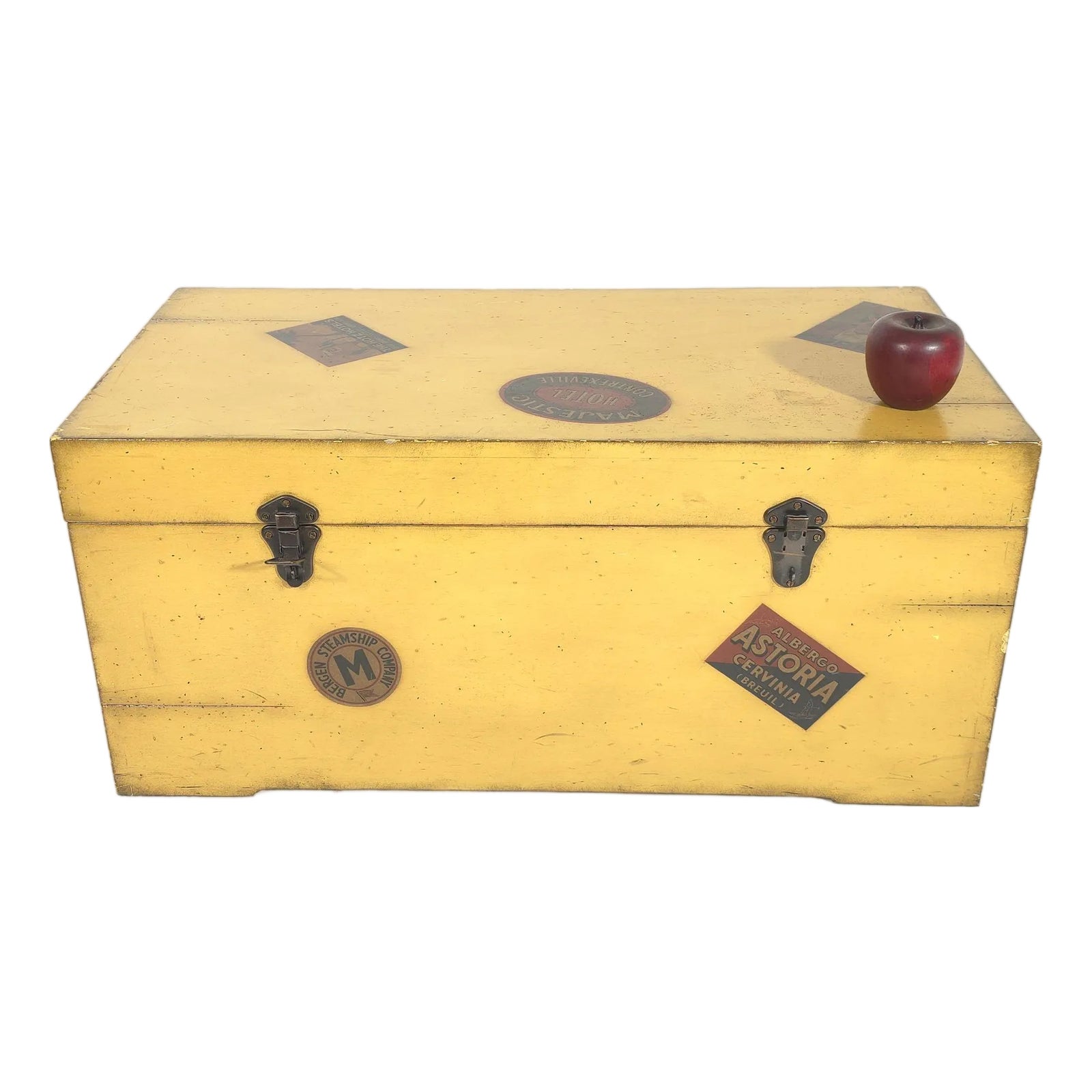 Decorative Reproduction Storage Box Trunk With Replica Hotel Travel ...