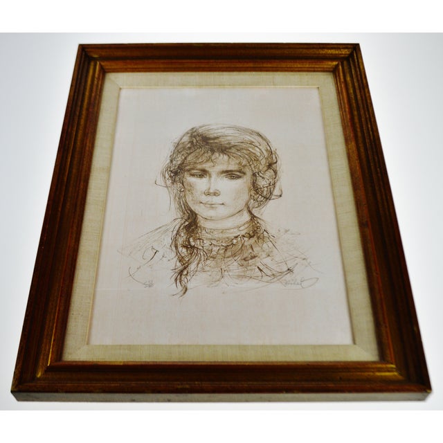 Vintage Edna Hibel Limited Edition Pencil Signed Lithograph Portrait of ...
