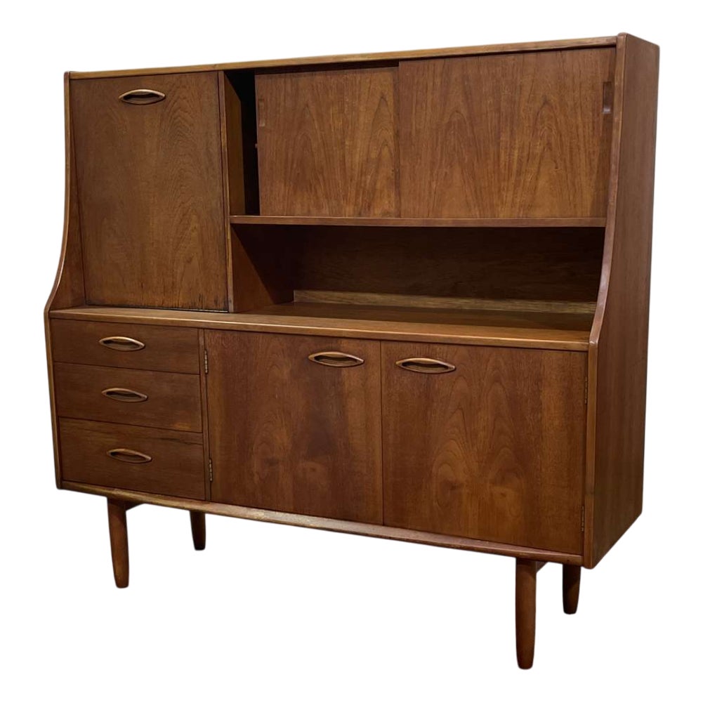 English Teak Bar Buffet, 1970s | Chairish