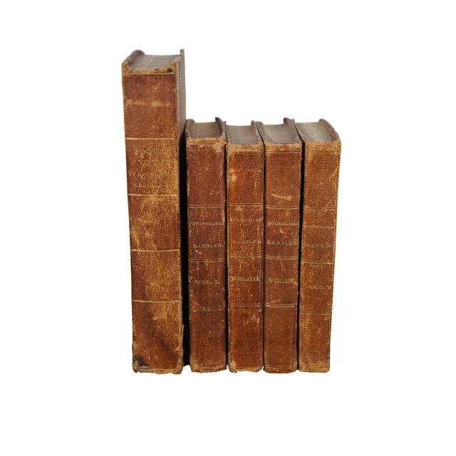 5 Volume Book Set Antique Evangelical Rambler 1826 & Sequel 1827 Bedell ...