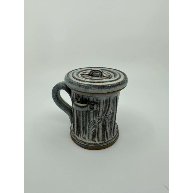 Vintage 1970's Trash Can Mug With Lid | Chairish