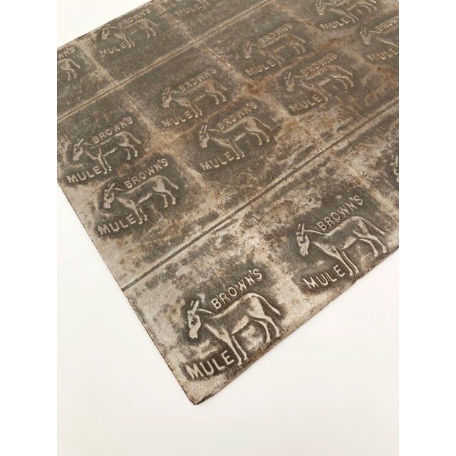 Antique Brown's Mule Tin Stamp | Chairish