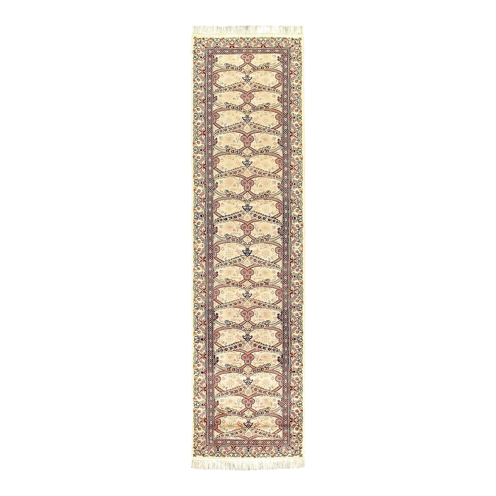2020s Fine Hand Knotted Persian Tabriz Design Runner | Chairish